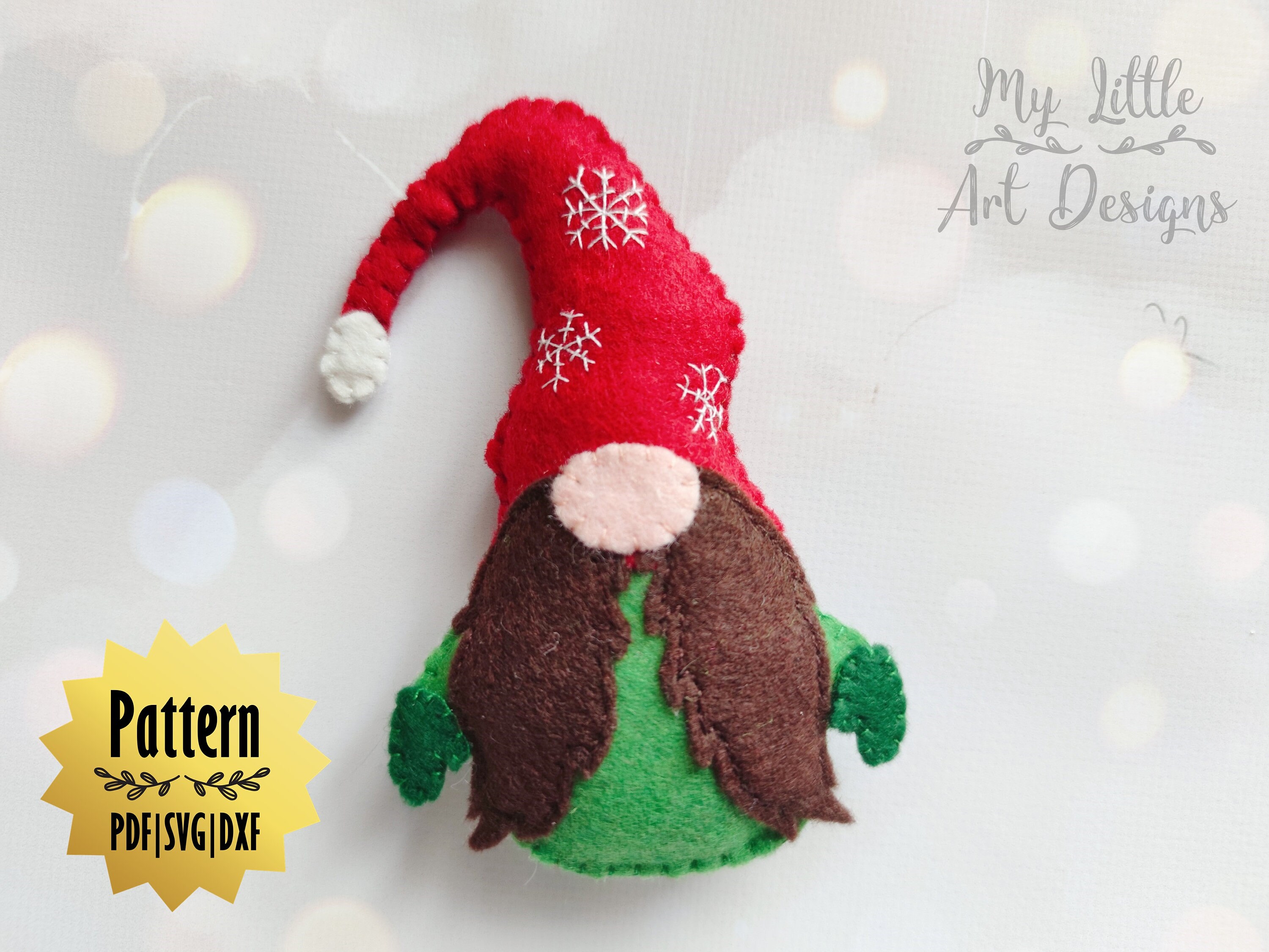 Felt Gnome Pattern Christmas Gnome Felt Pattern Felt Pattern - Etsy