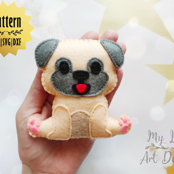 Felt Pug - Etsy