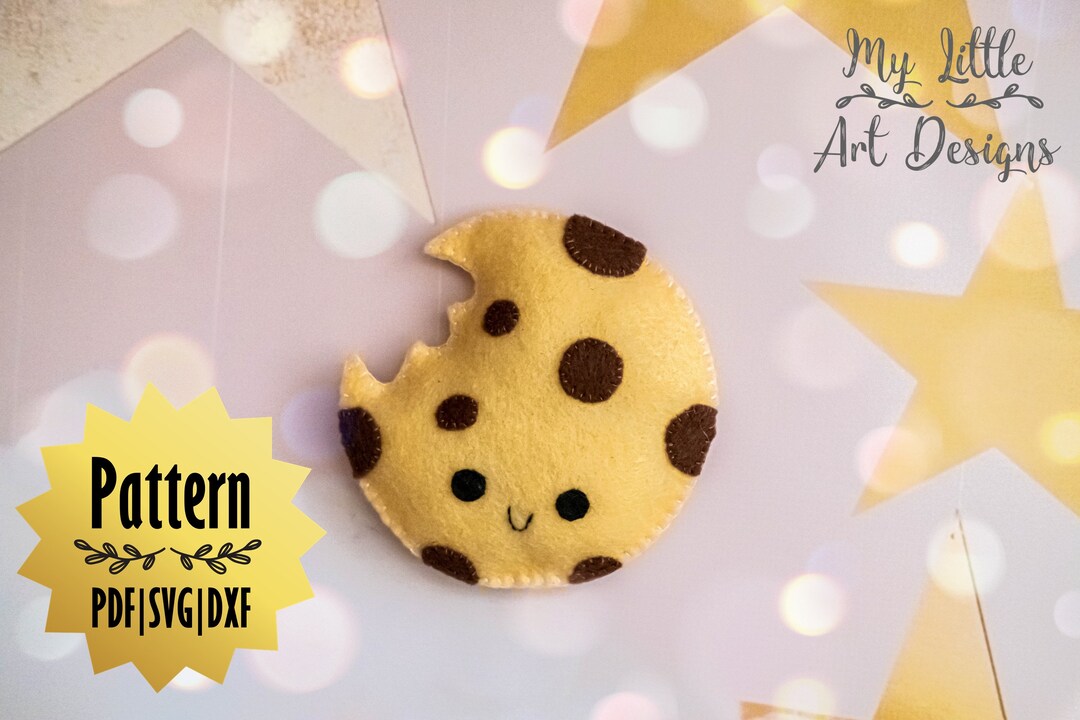 Cookie Felt Pattern, Felt Embroidery, Ornament Pattern, Sewing Pattern ...