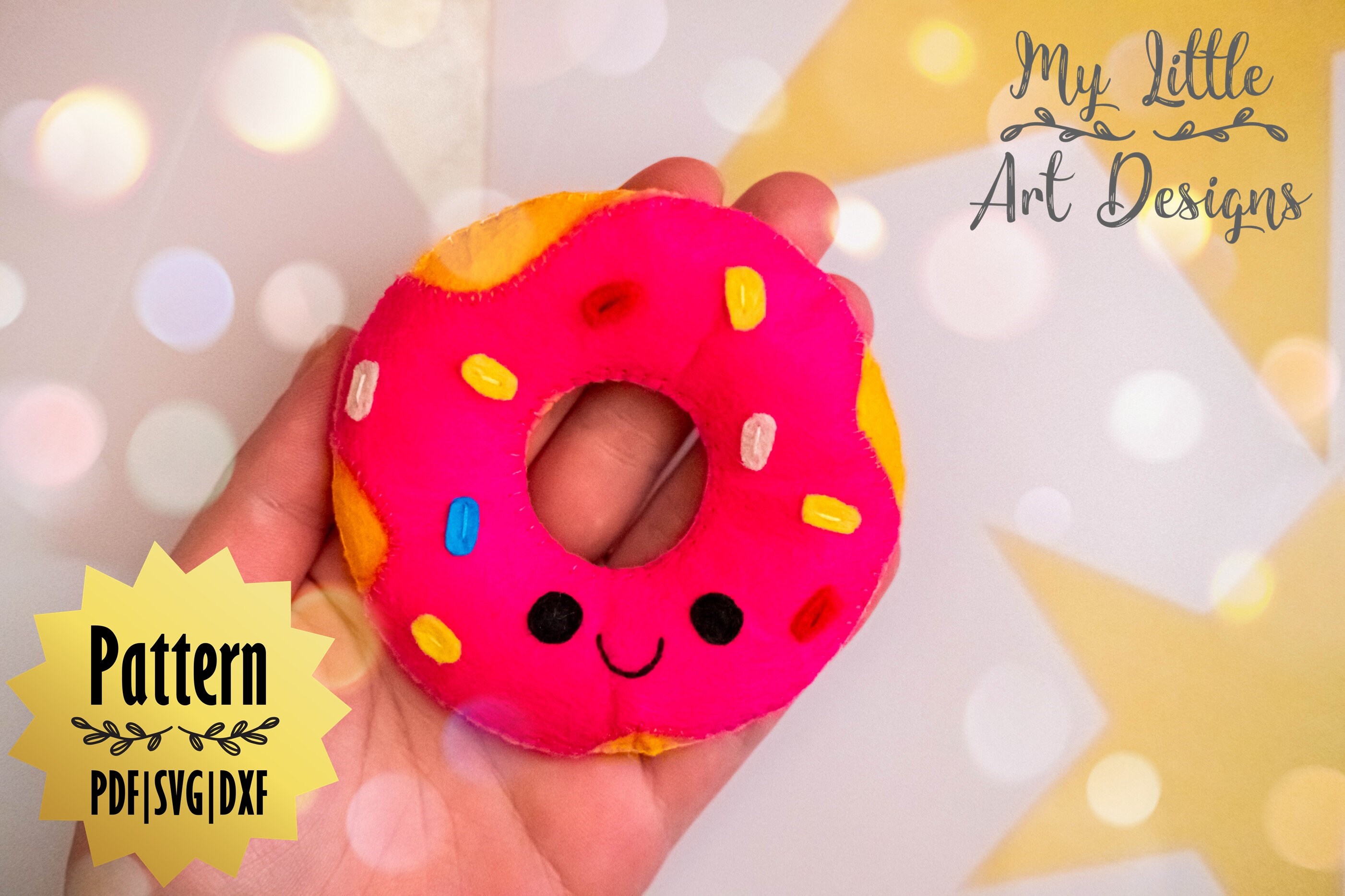 Felt Donut Sewing Pattern, Felt Sweet Pattern, Felt Gnome Pattern, Felt ...