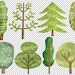 Watercolor Trees Clipart ⊛ Commercial Use Watercolor Clipart Tree and ...