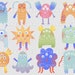 Watercolor Monsters Party Clipart Cute Monsters Clipart Baby Halloween ...