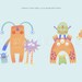Watercolor Monsters Party Clipart Cute Monsters Clipart Baby Halloween ...