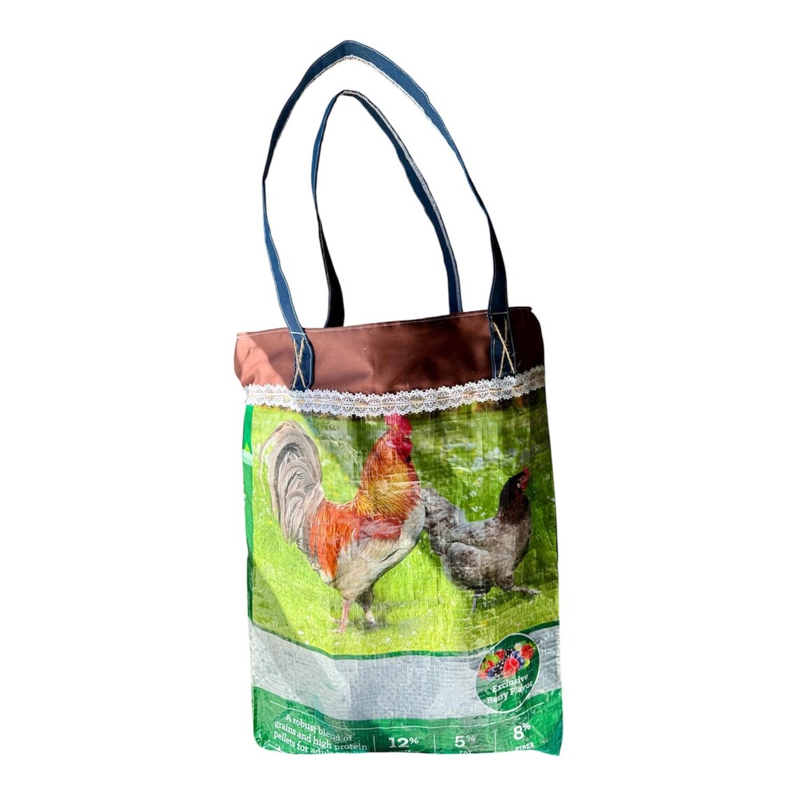 Repurposed - Upcycled Feed Sack Tote Bag - Etsy
