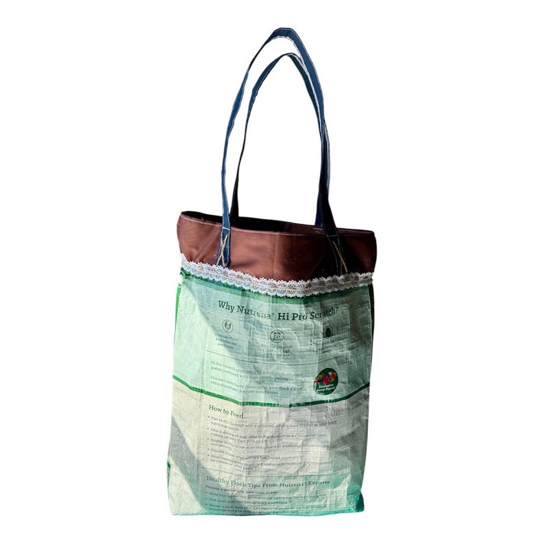 Repurposed - Upcycled Feed Sack Tote Bag - Etsy
