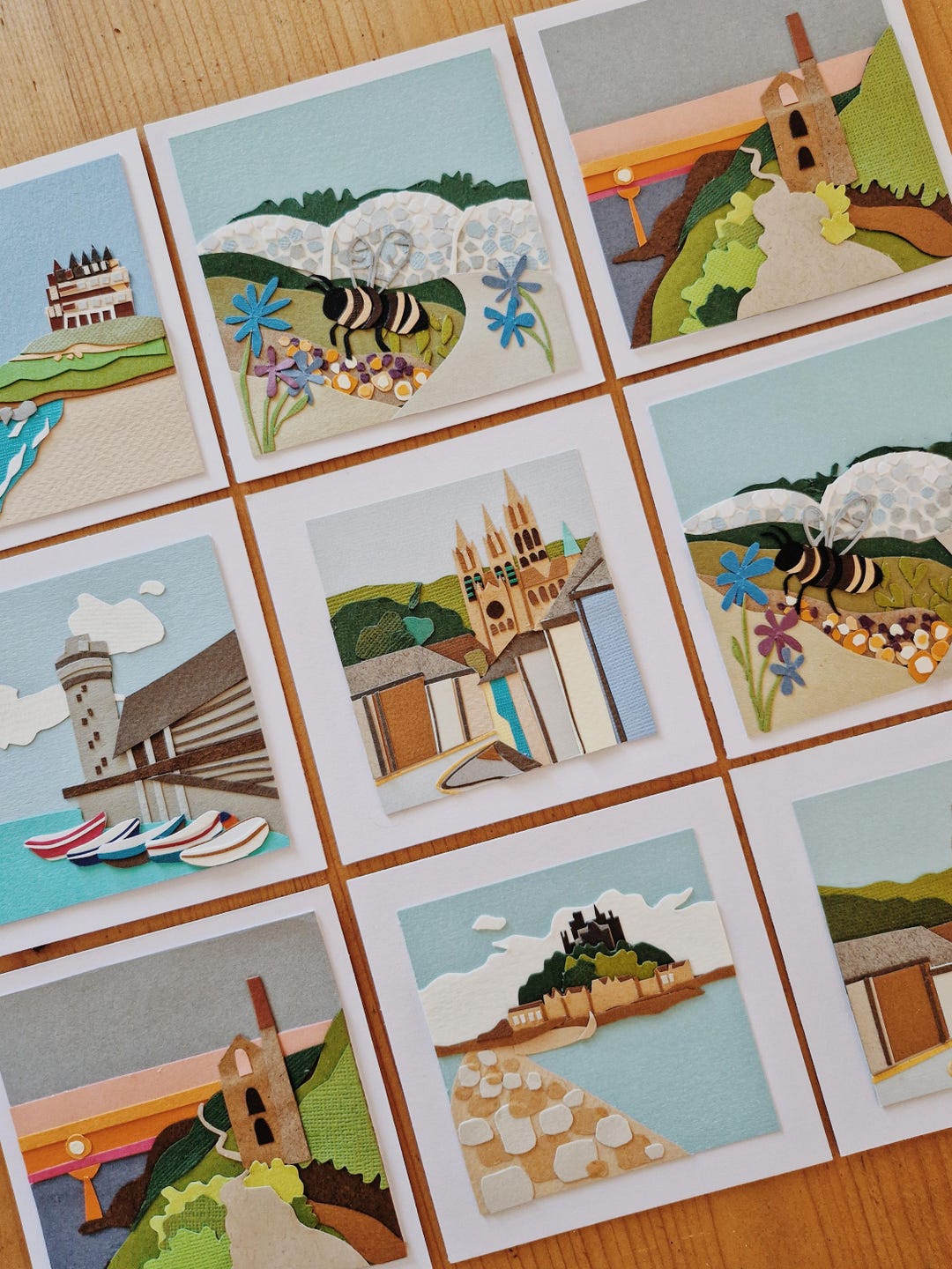 Miniature Cornish Landscapes - Landmarks - Coastal - Country - Original ...