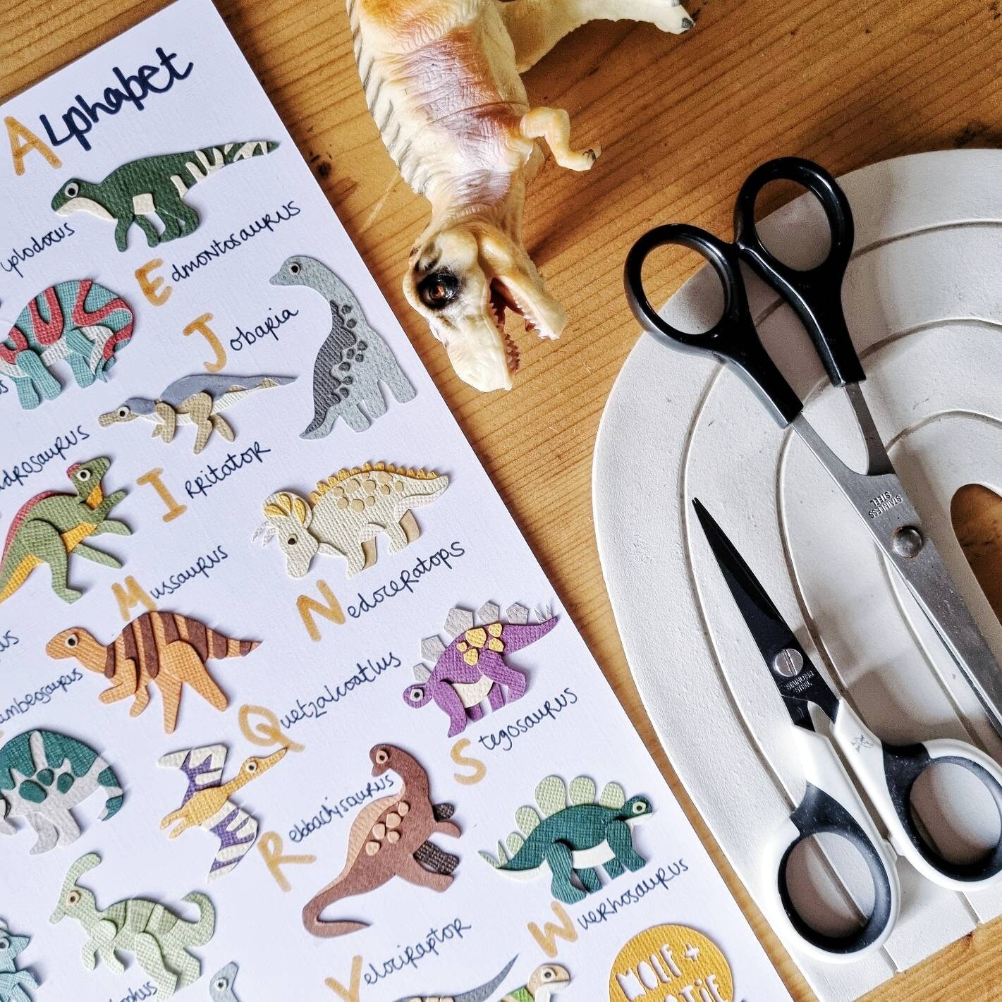 Dinosaur A-Z Dinosaur Alphabet Personalised Dinosaur - Etsy UK