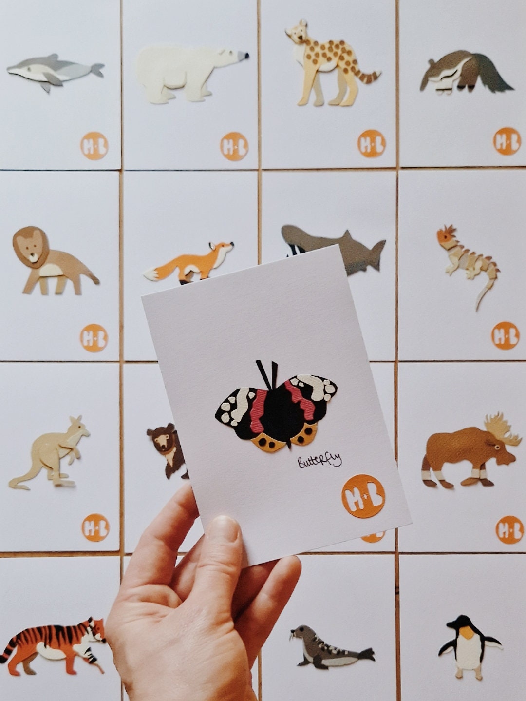 Animal Illustrations Handmade Paper Animals - Original Paper Piece ...