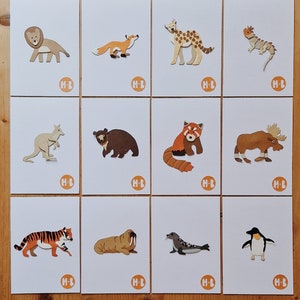 Animal Illustrations Handmade Paper Animals - Original Paper Piece ...