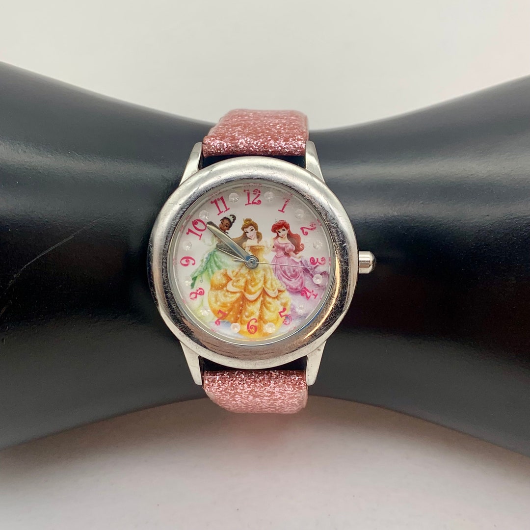 Disney Princess Pink Glitter Wrist Watch - Etsy