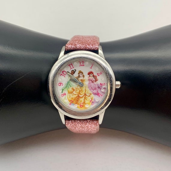 Disney Princess Pink Glitter Wrist Watch - Gem