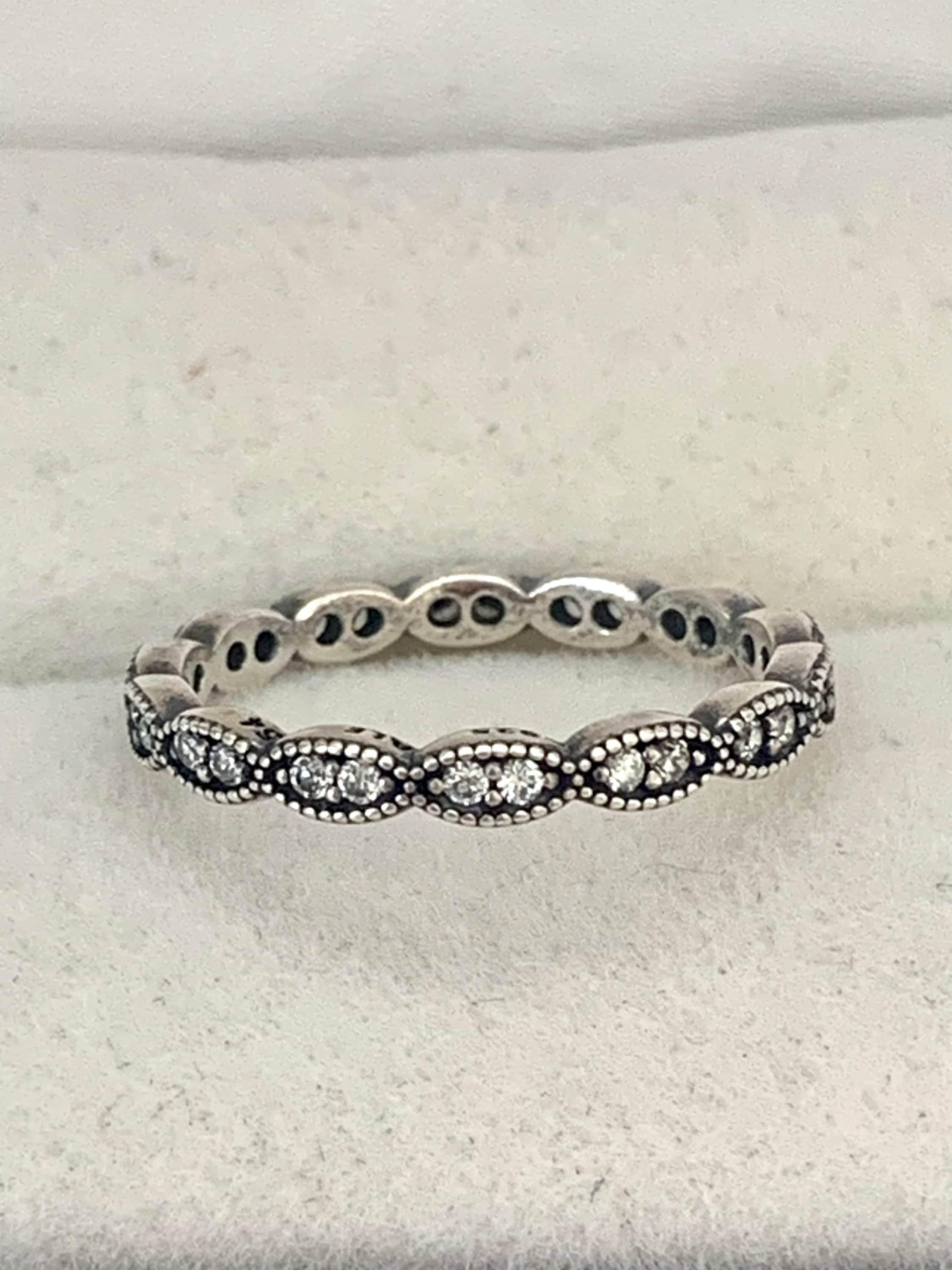 Pandora Sparkling Marquise Silver Stacking Ring - Etsy