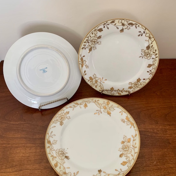 Antique Nippon Plate With Gold Trim - Etsy