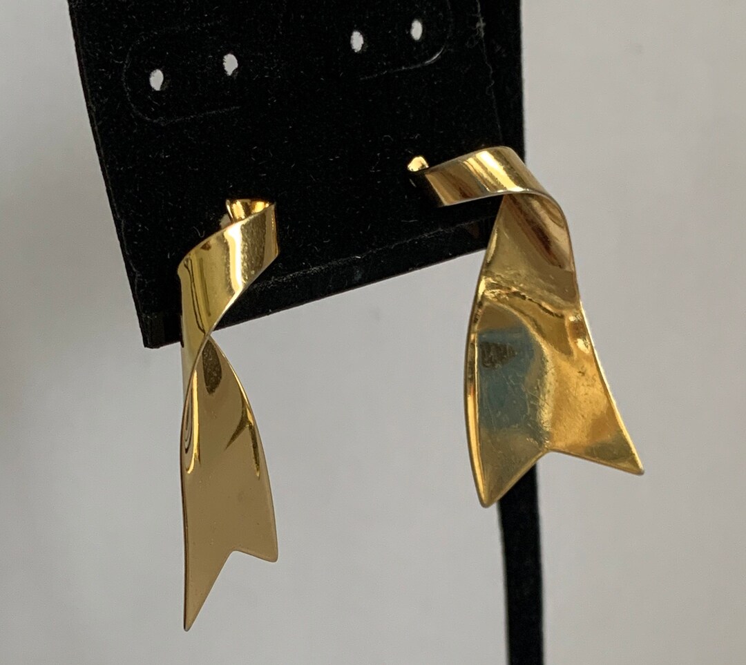 Vintage CARLA 1980s 14K Gold- Filled Earrings - Etsy