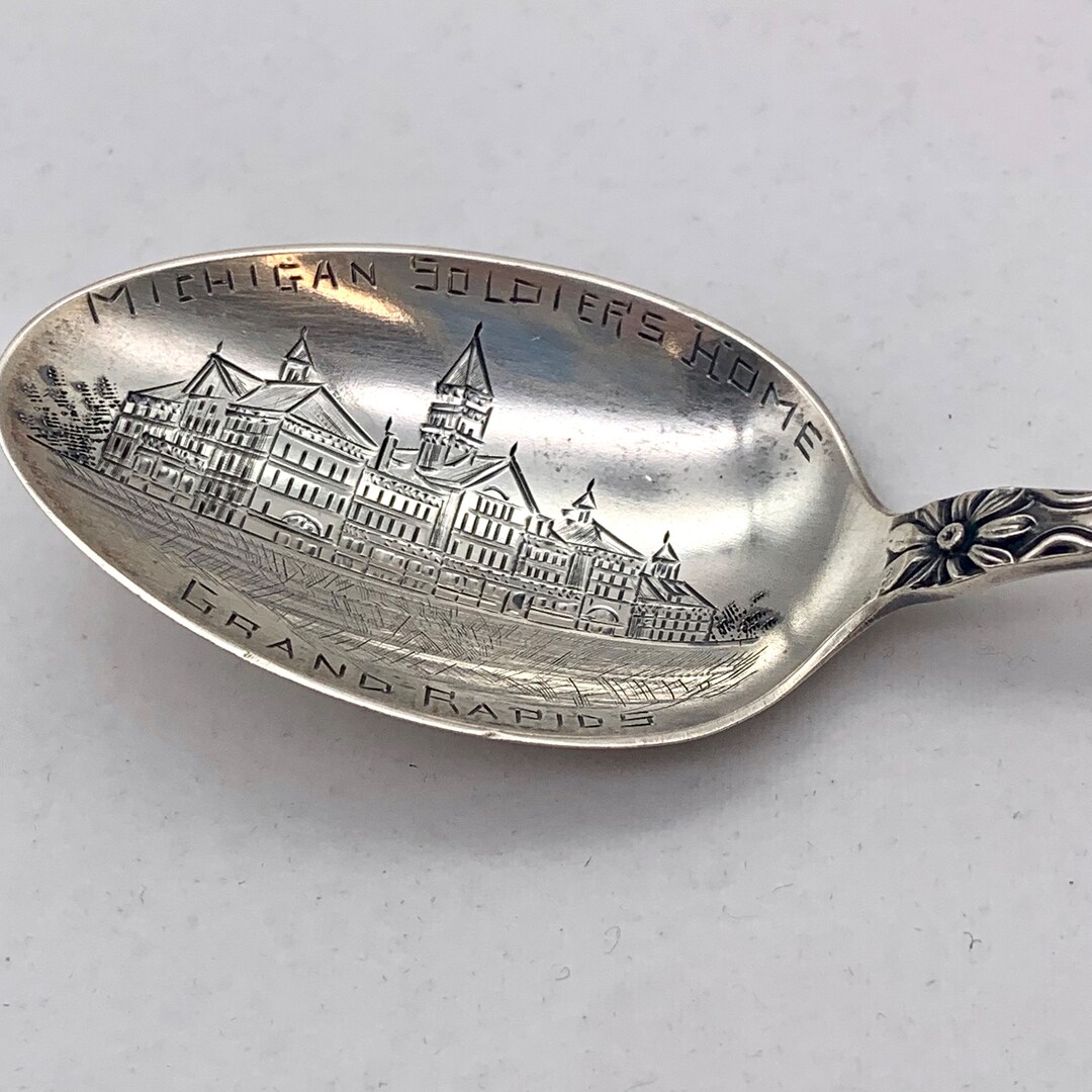 Shepard Mfg Sterling Silver Michigan Soldiers Home Souvenir Spoon - Etsy