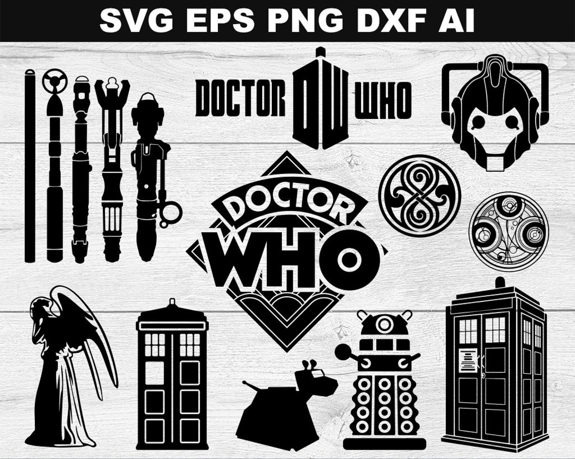 Doctor Who SVG Doctor Who Silhouette Svg Cut File Doctor | Etsy