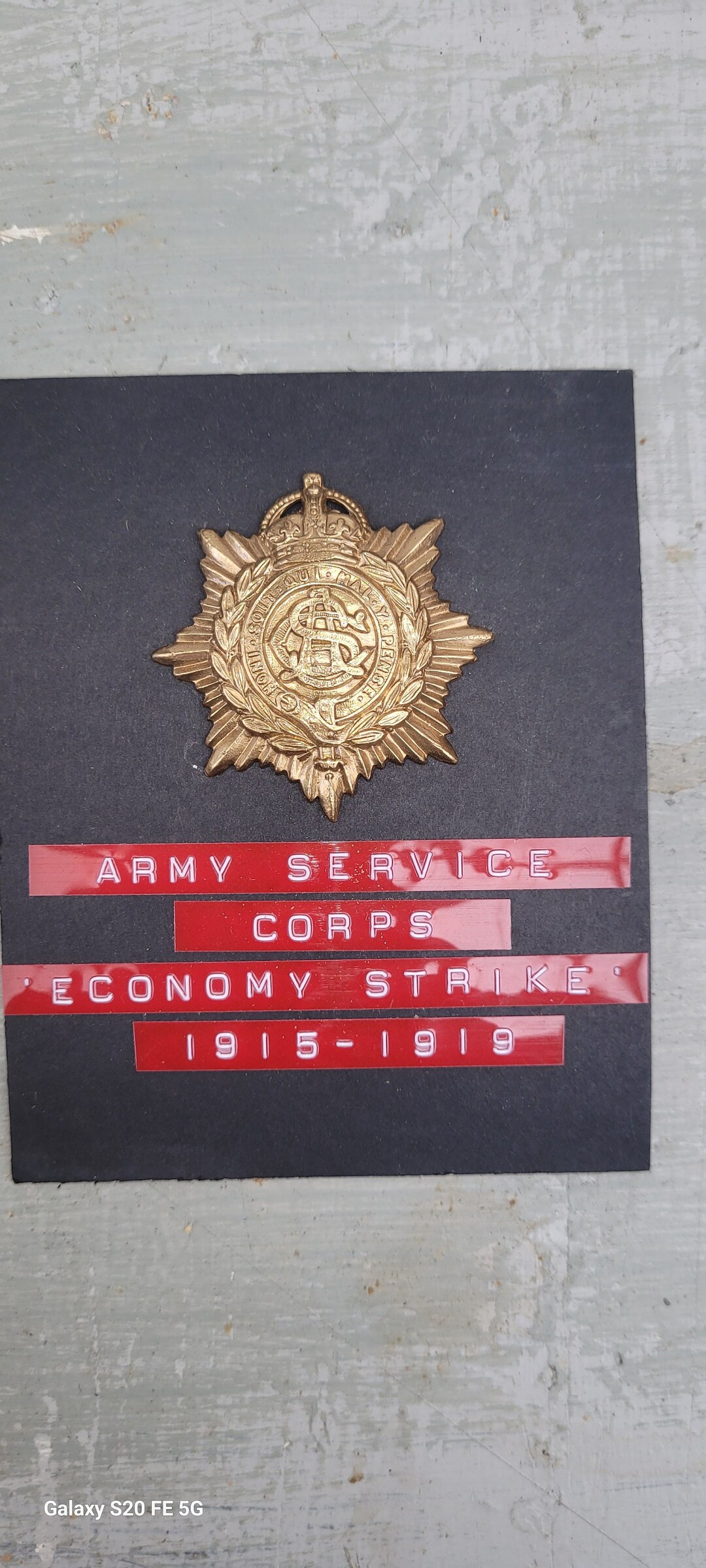 Orginal British Cap Badge for Army Service Corps WW1 Economy Strike Cap ...
