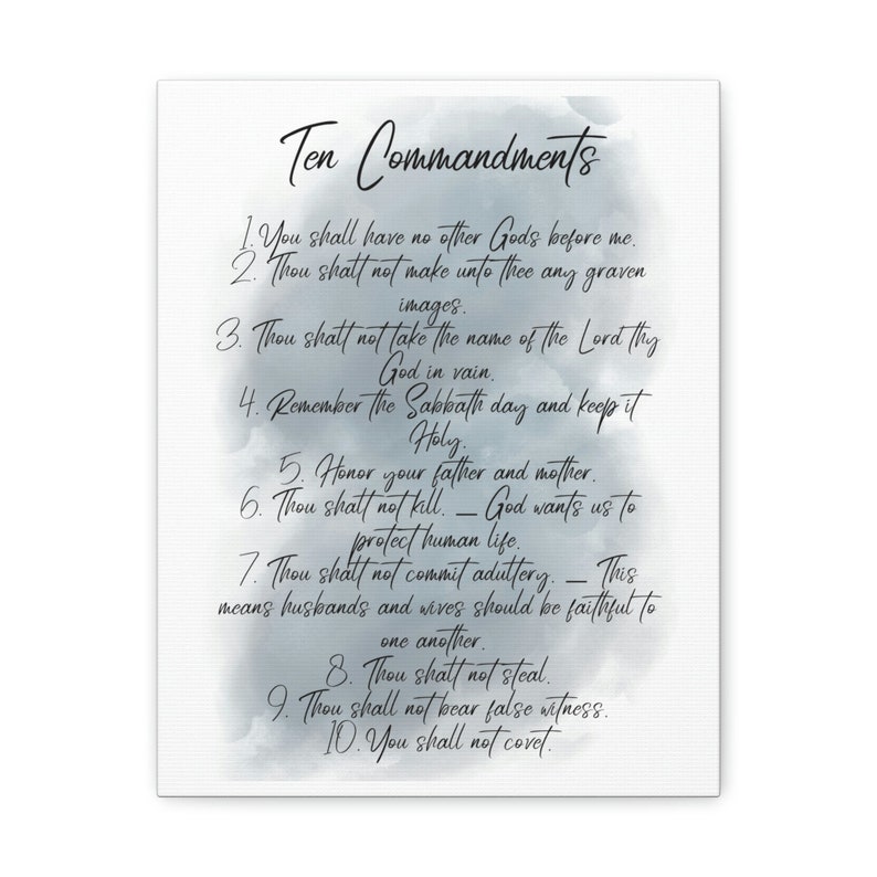 Ten Commandments Wall Art, Religious Decorative Signage, Religious Wall ...