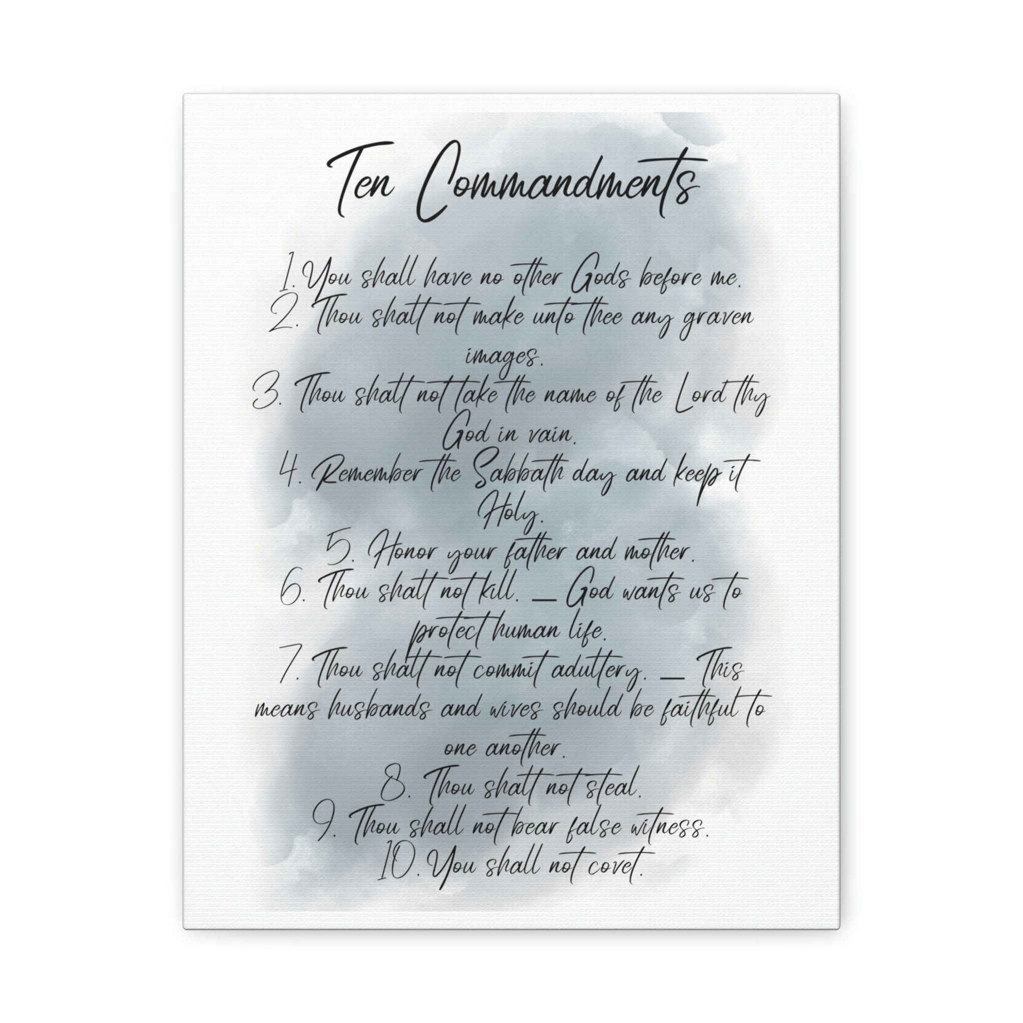 Ten Commandments Wall Art, Religious Decorative Signage, Religious Wall ...