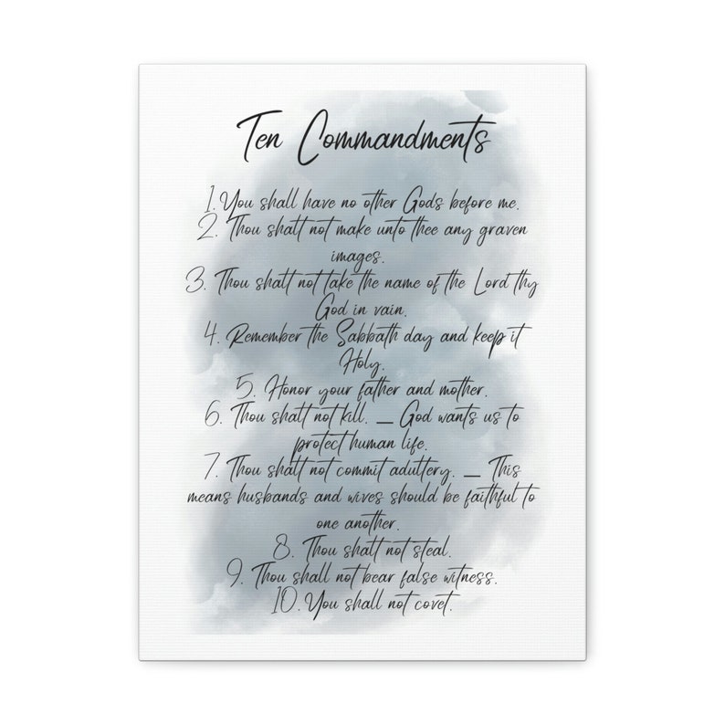Ten Commandments Wall Art, Religious Decorative Signage, Religious Wall ...