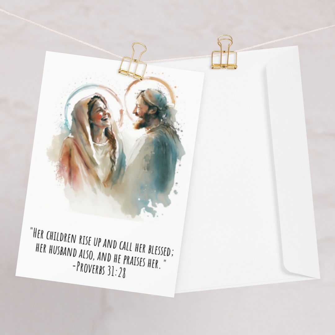 Mary and Joseph Card - Etsy