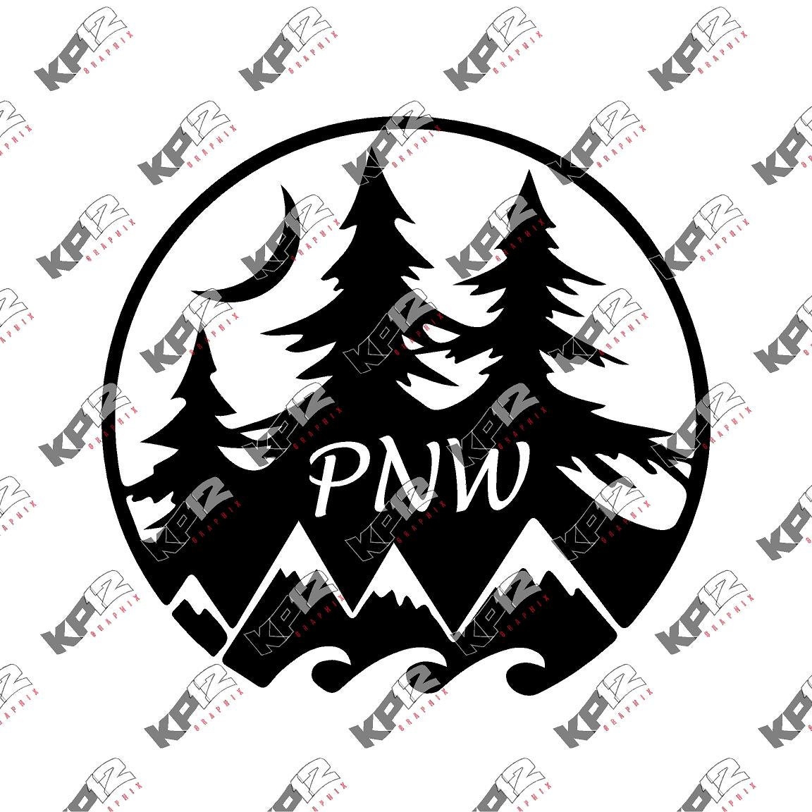 PNW Circle |pacific Northwest | Digital Download | .png .jpeg ...