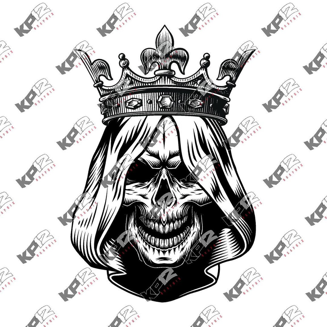 Crowned Grim Reaper| Digital Download | .png .jpeg |transparent - Etsy