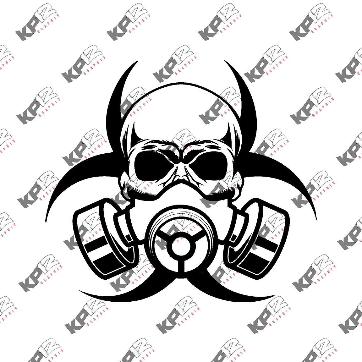 Biohazard | Skull | Gas Mask | | Digital Download | .png .jpeg .SVG ...
