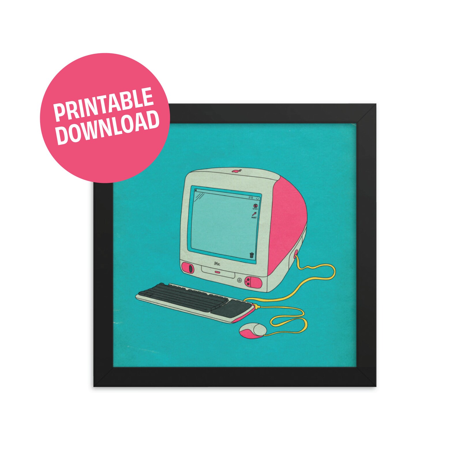 Retro Apple Imac Computer Wall Art, Digital Download Print - Etsy UK