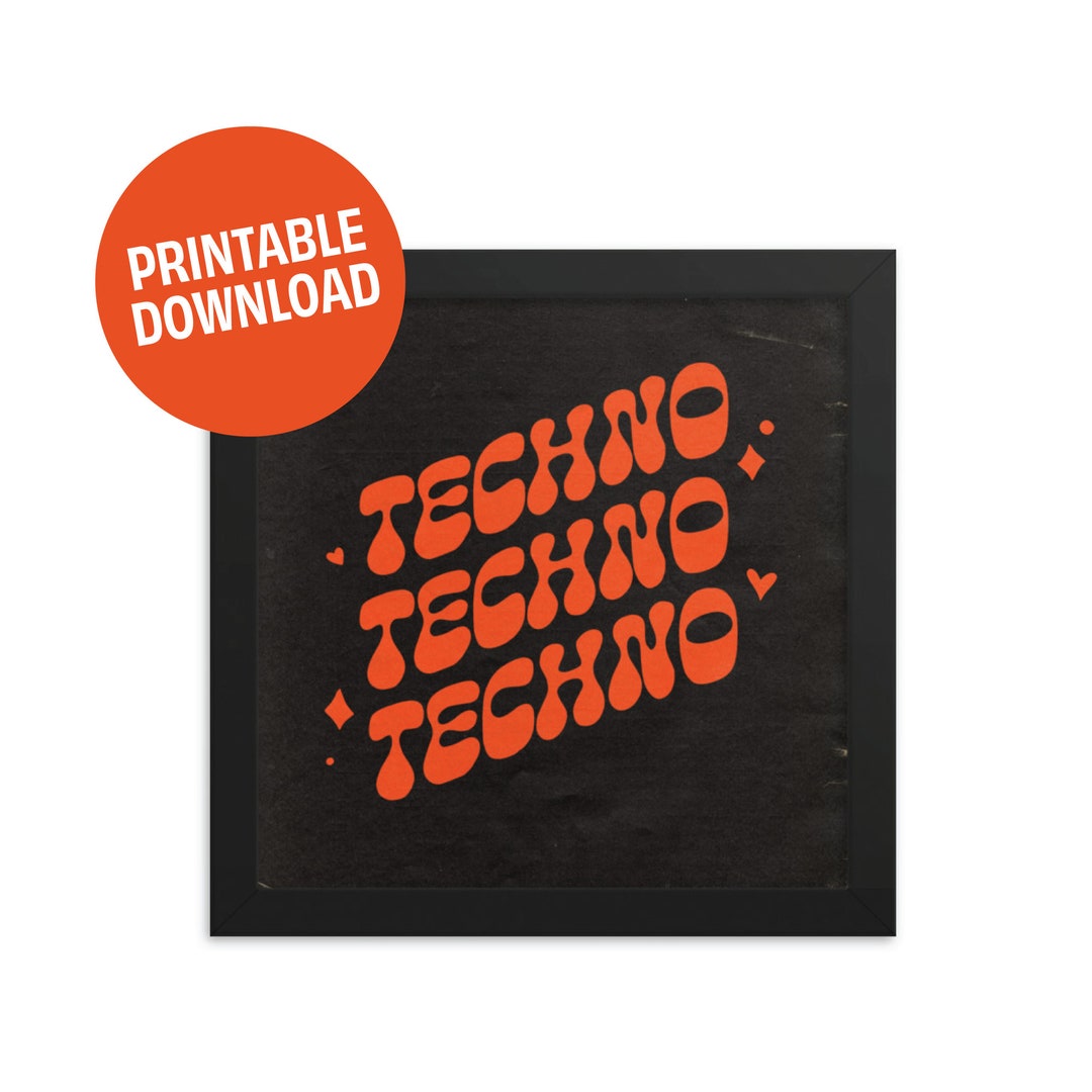 Techno Digital Art Print - Etsy