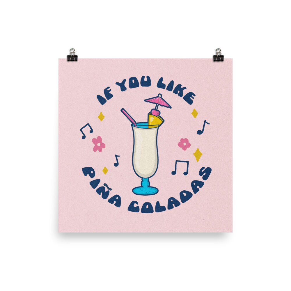 Escape Lyrics Poster If You Like Pina Coladas - Etsy