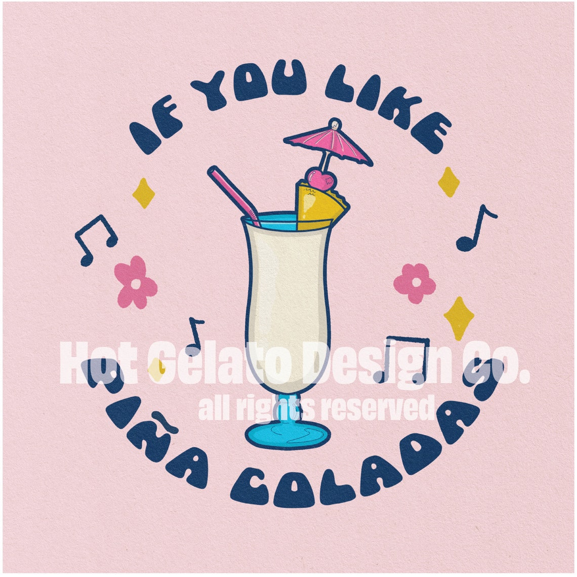 Pina Colada Song Downloadable Printable Wall Art - Etsy