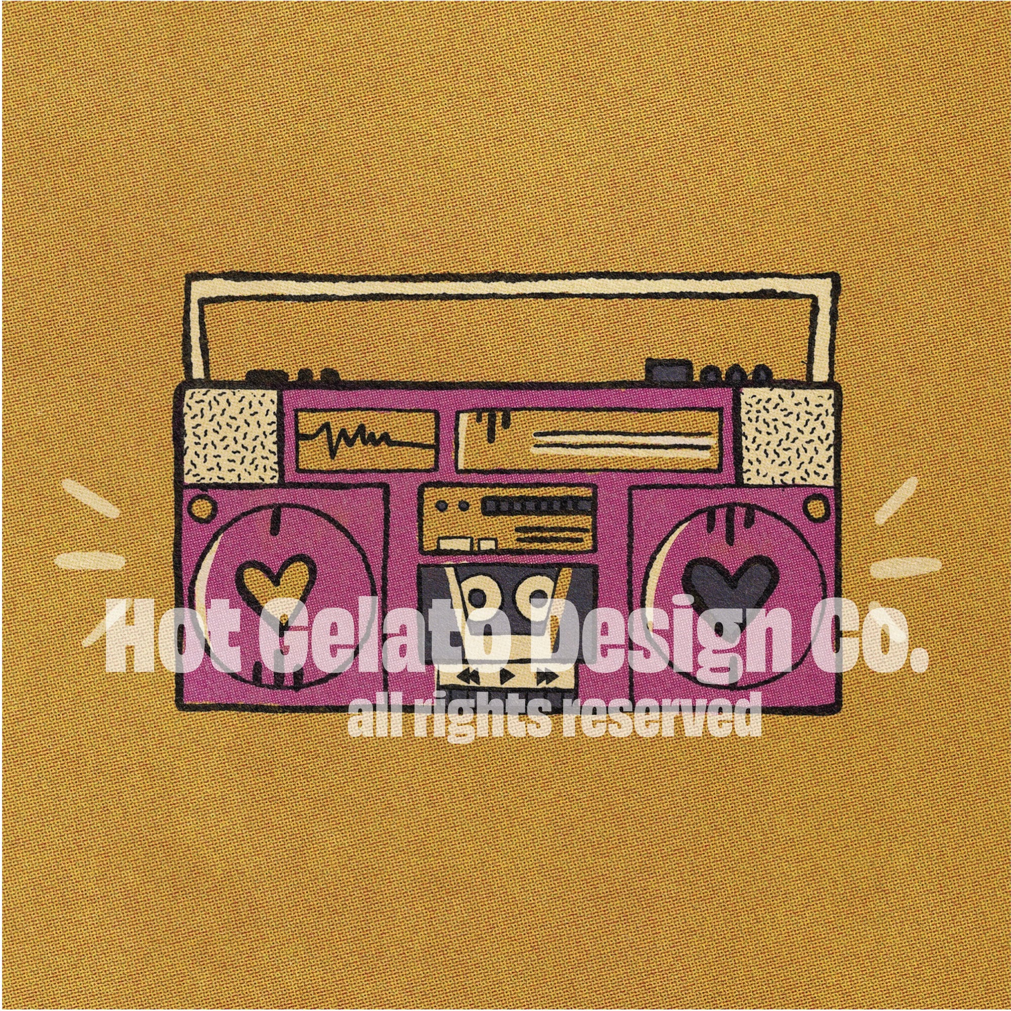 Colorful Boombox Print - Etsy