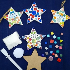Make a Mosaic Star Craft Kit - Any Colour Combination, Thank You Gift ...