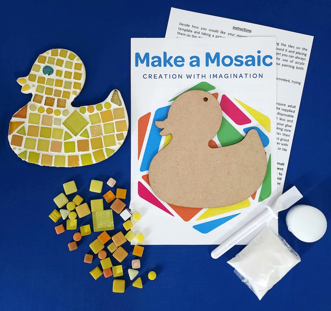 Mosaic Duck Craft Kit - Any Colour Combination - Spring Crafts - Etsy