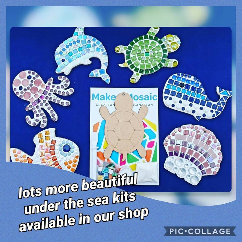 Make a Mosaic Craft Kit Under the Sea Turtle Tortoise | Etsy UK