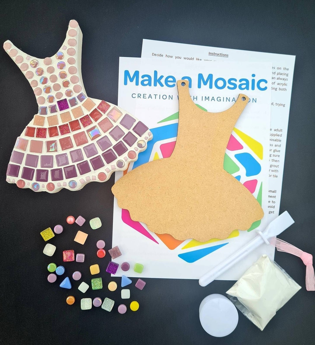 Make a Mosaic Ballet Tutu Craft Kit Ballerina Girls Craft Idea Any ...
