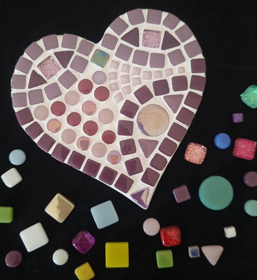 Make a Mosaic Love Heart Craft Kit (medium) - Any Colour Combination - Etsy