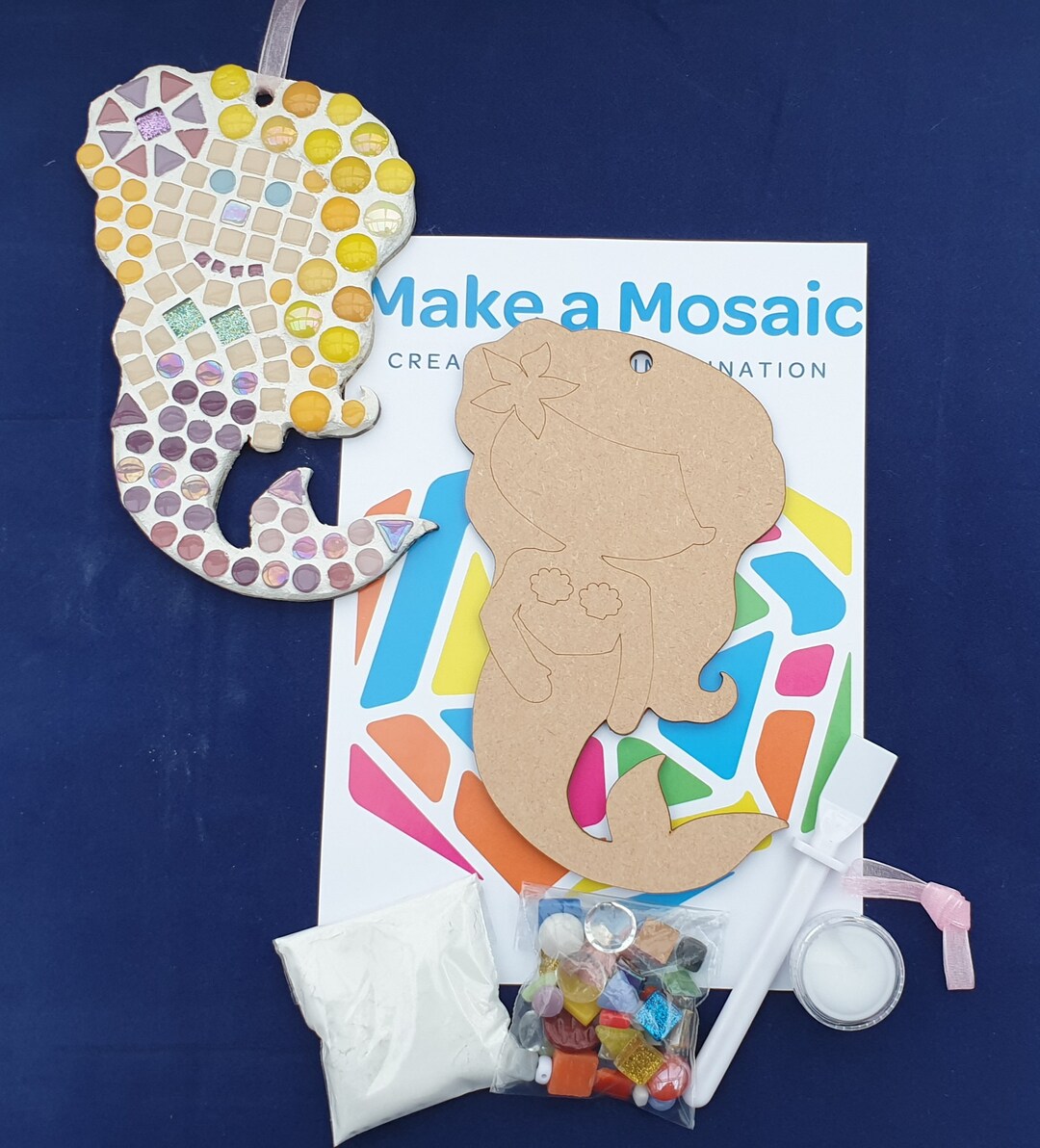 Make a Mosaic Craft Kit - Under the Sea - Mermaid - Crafts for Girls - Etsy