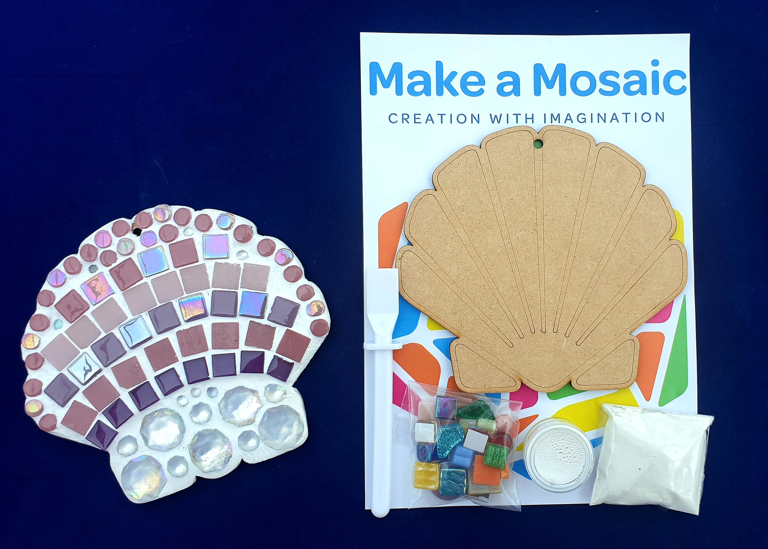 Make a Mosaic Seashell Craft Kit - Under the Sea - Holiday Crafts