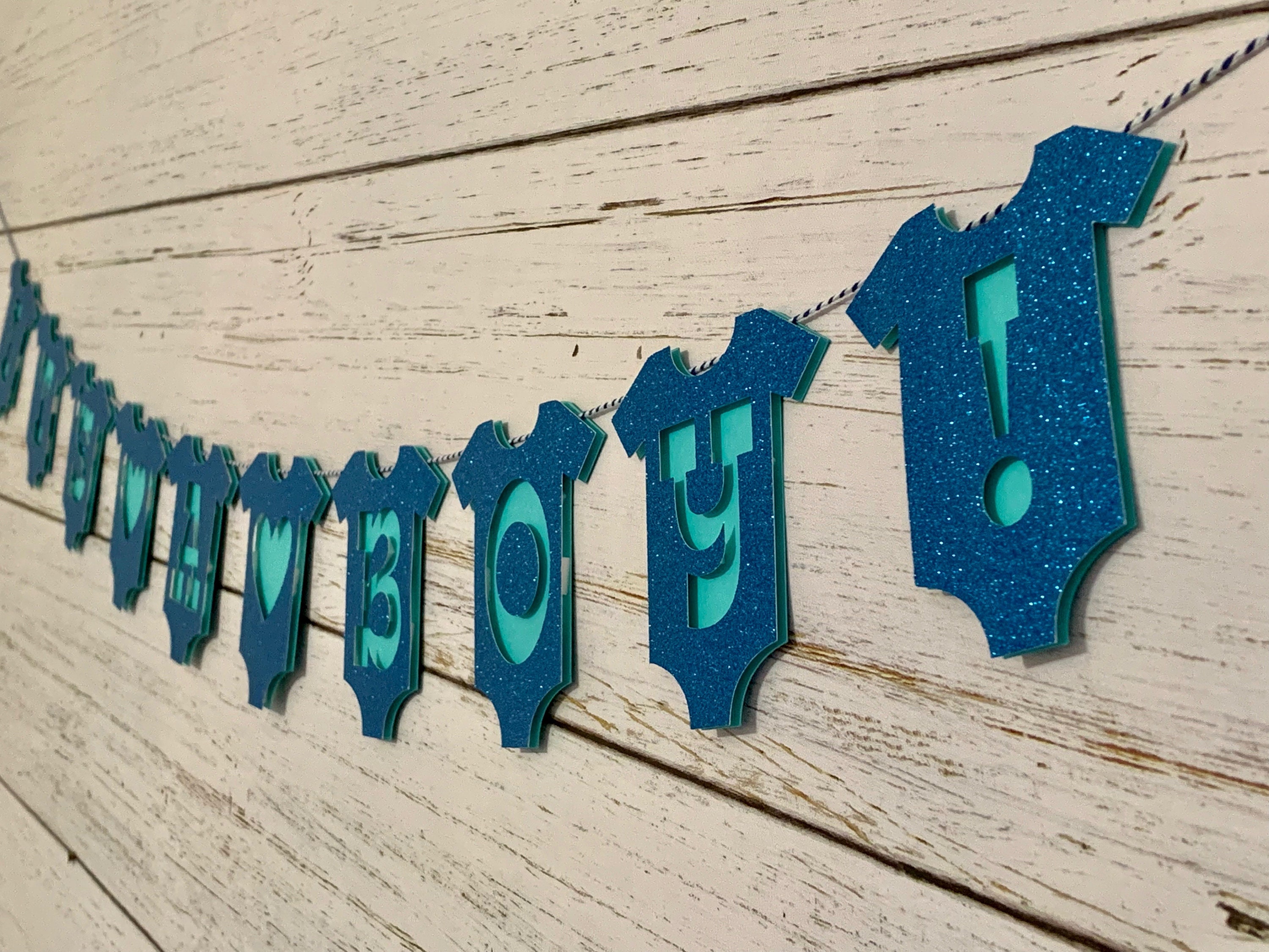 It's a Boy Banner Glitter Banner Baby Shower Banner | Etsy