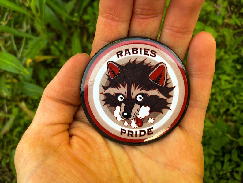 Rabies Pride Button - Etsy