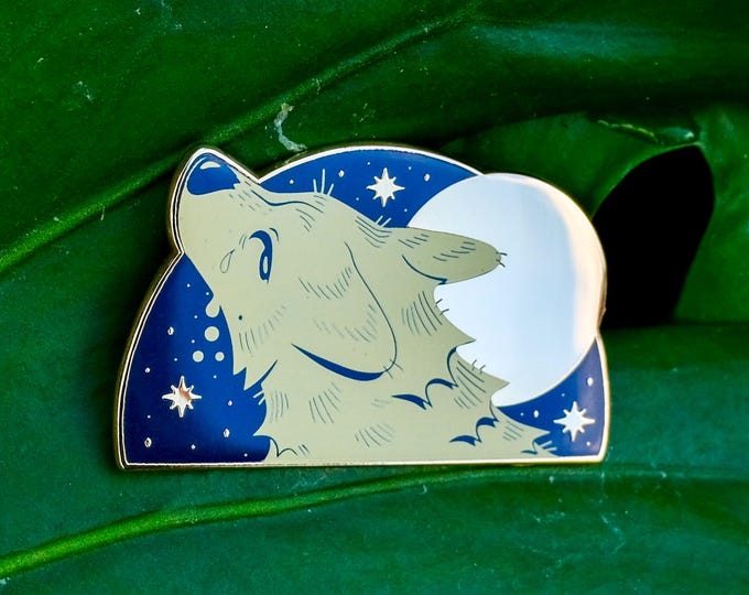 Crying at the Moon Hard Enamel Pin - Etsy
