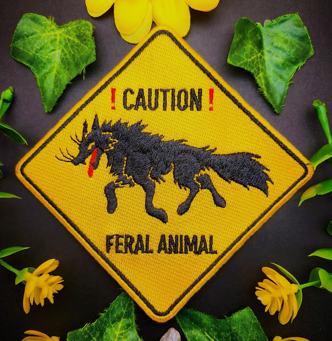 Caution Feral Animal Patch - Etsy