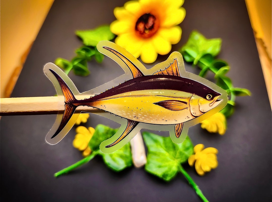 Yellowfin Tuna Transparent Sticker - Etsy