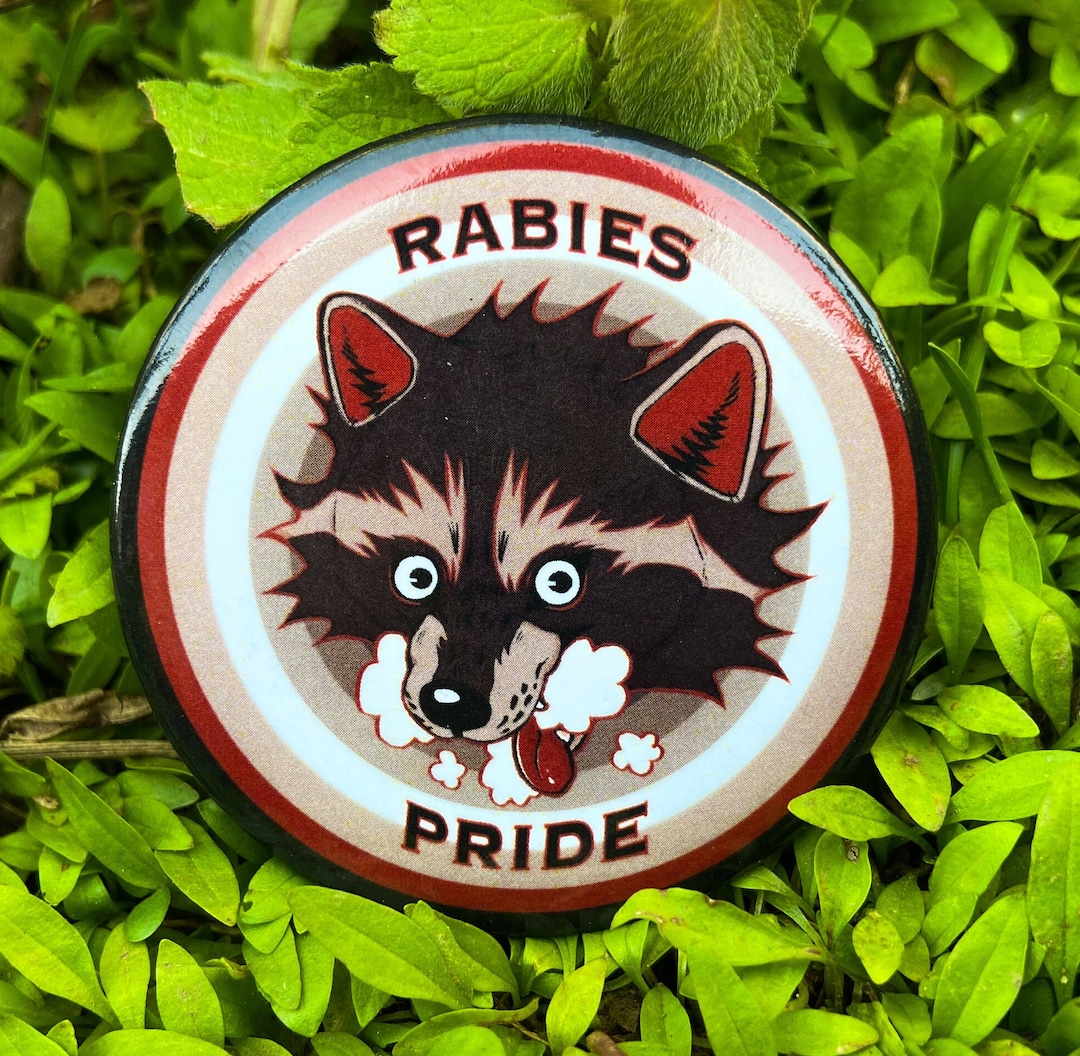 Rabies Pride Button - Etsy