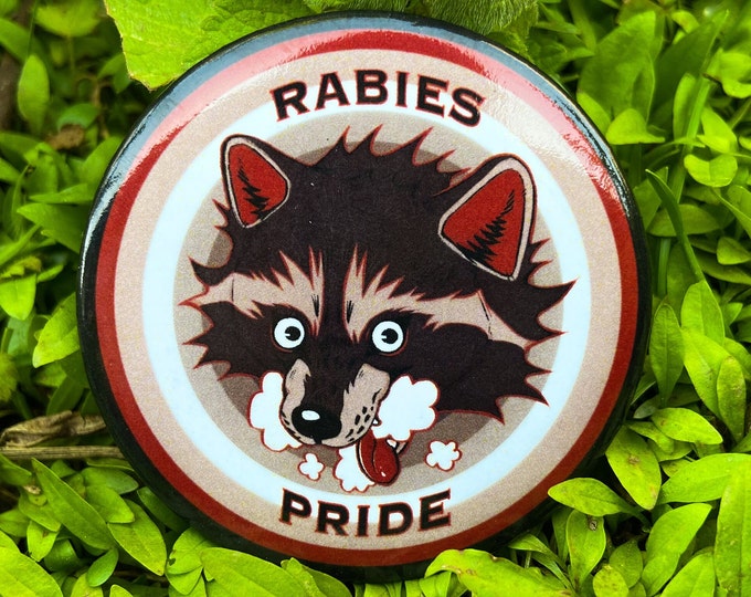 Rabies Pride Button - Etsy