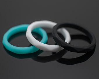 Silicone Wedding Band Pack Set of 3 Silicone Rings Bundle | Etsy