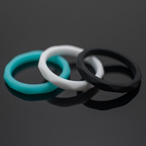 Pack of 3 Women's Silicone Wedding Rings Fitness Bands in - Etsy