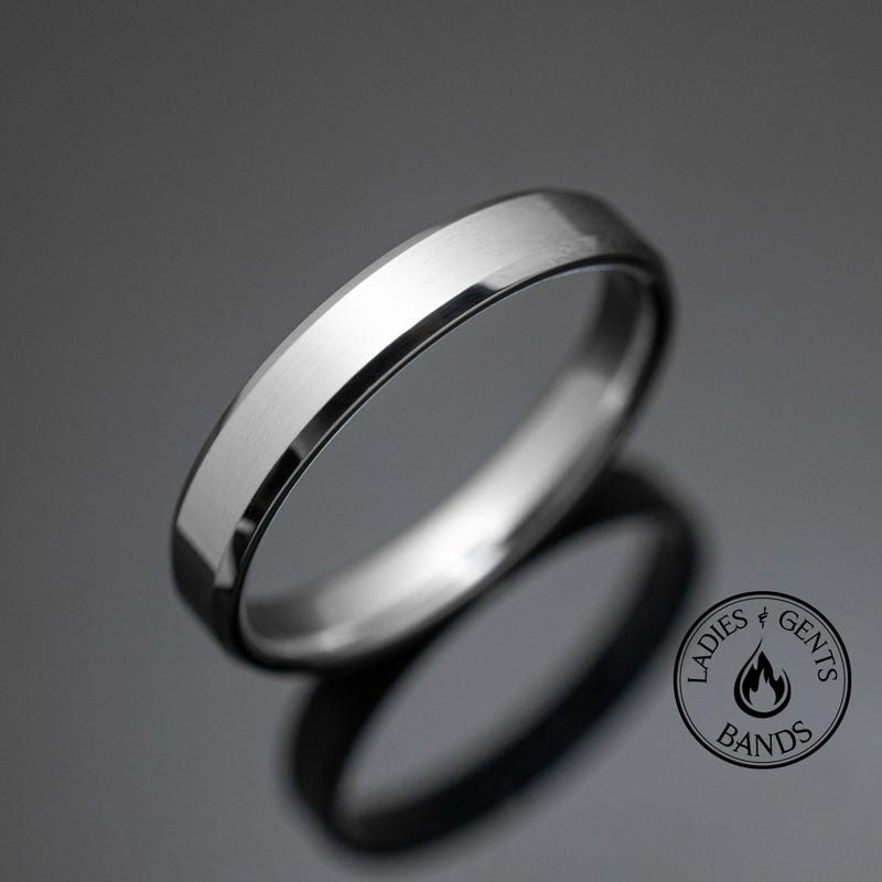Wedding Band Silver 4mm - Etsy